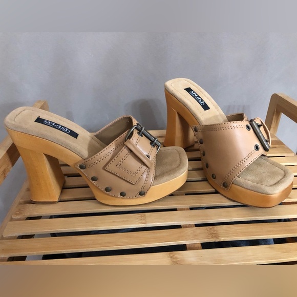 Splash | Shoes | Chunky Heeled Mule Sandal | Poshmark